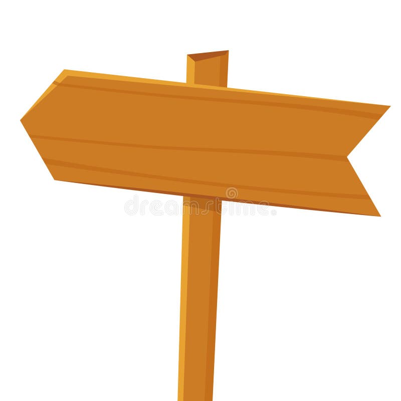 Wooden Signpost Vector. Wooden Signpost Icon. Colored Silhouette Stock ...