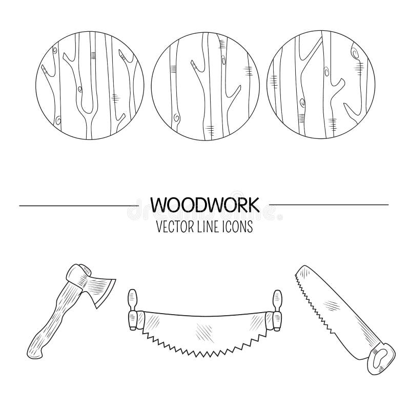 Woodwork vector icons stock vector. Illustration of hammer - 77421531