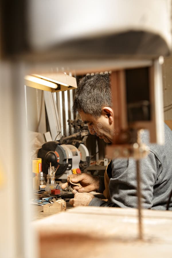 Woodworker Making Smoking Pipe Stock Image - Image of occupation, pipe ...