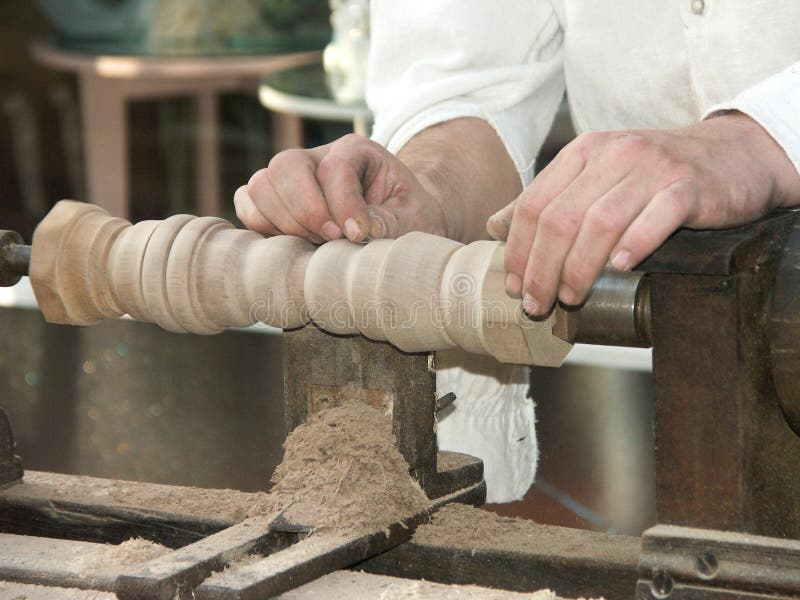 A woodworker at work stock photo. Image of turner, plane - 251653708