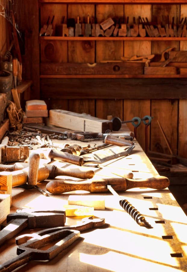 Woodworkers workshop stock image. Image of wooden, inside - 46516003