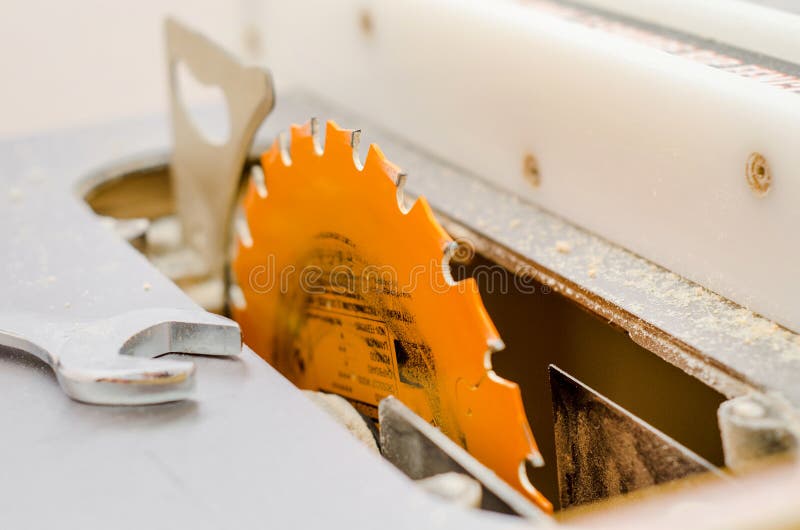 Woodworking, Adjustable Circular Saw, Wrench Stock Image - Image of ...