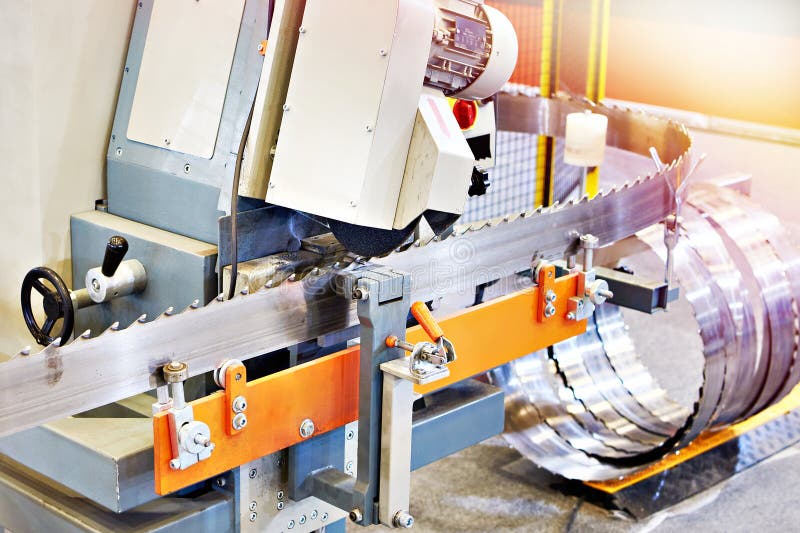 Woodworking Band Saw Blade Sharpening Machine Stock Photo - Image of ...