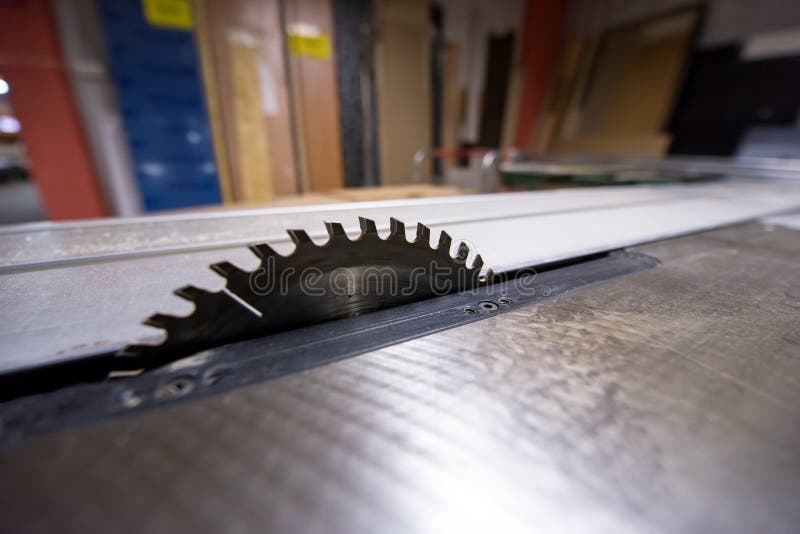 Woodworking circular saw stock image. Image of profession - 144819021