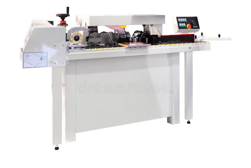 Woodworking edging machine stock image. Image of drill - 56748473