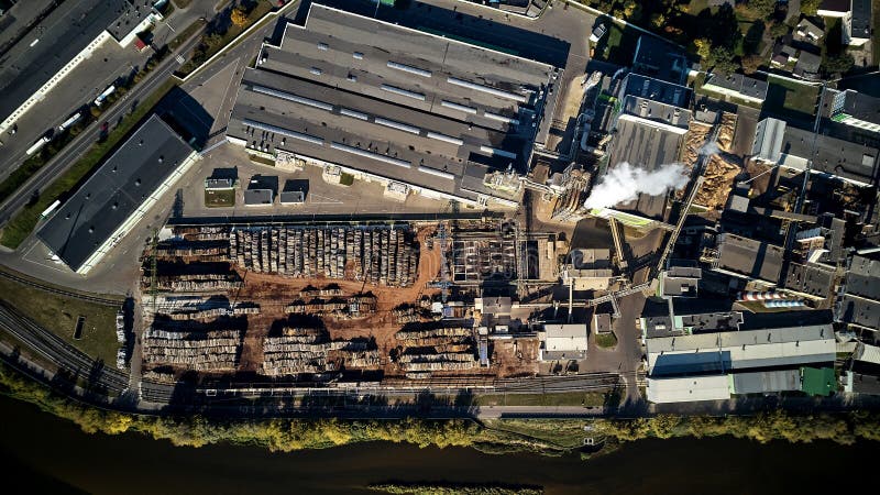 Woodworking Factory Top View Stock Photo - Image of business, landscape ...