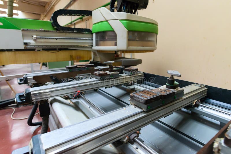 Woodworking Machine in Carpentry Shop Stock Photo - Image of ...