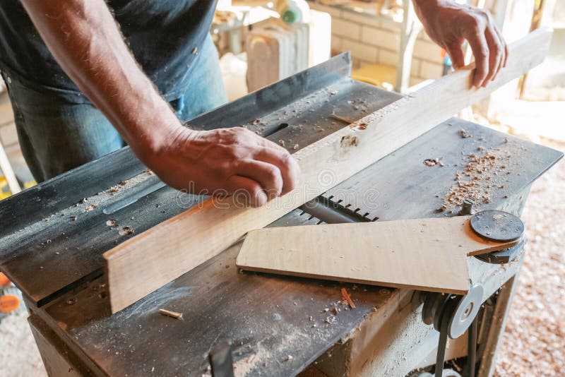 Woodworking Machine Cutting Wood Stock Photo - Image of carpentry ...