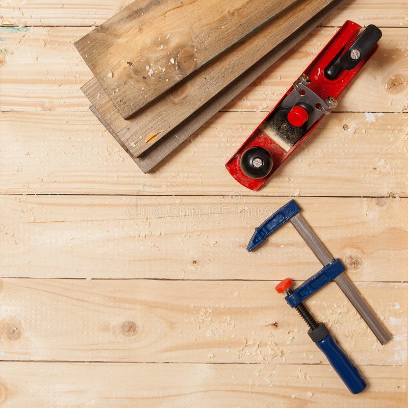 Woodworking Tools on a Carpenter S Table Stock Image - Image of ...
