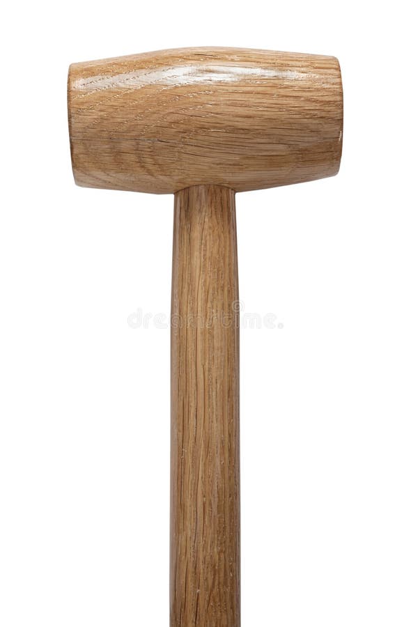 Woodworking Tools Classic Round Shaped Wooden Mallet Isolated Stock ...