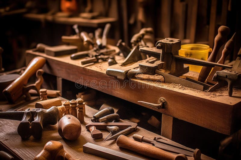 Woodworking Tools - Generative AI Stock Illustration - Illustration of ...