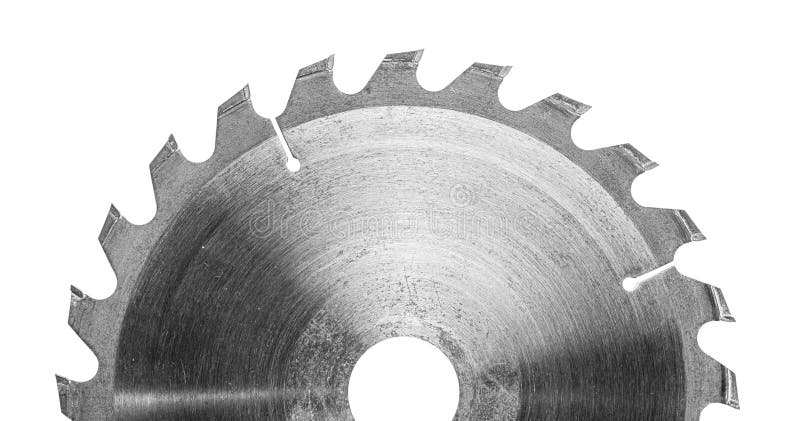 Woodworking Tools Part of Circular Saw Blade Very Close UP Isolated on ...