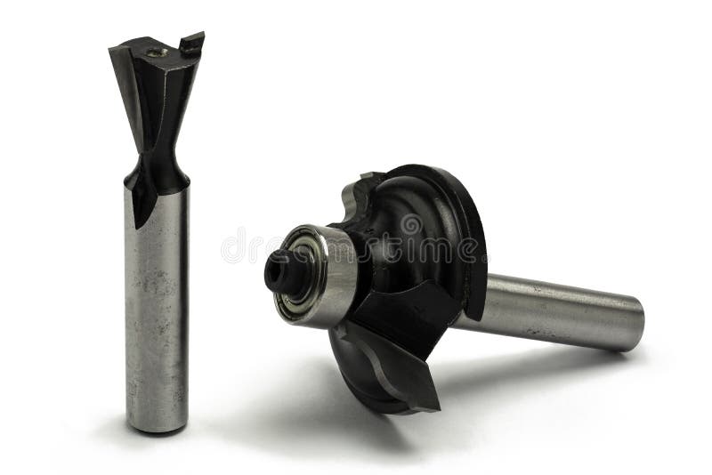 Woodworking Tools - Router Bits Stock Image - Image of edge, hardware ...