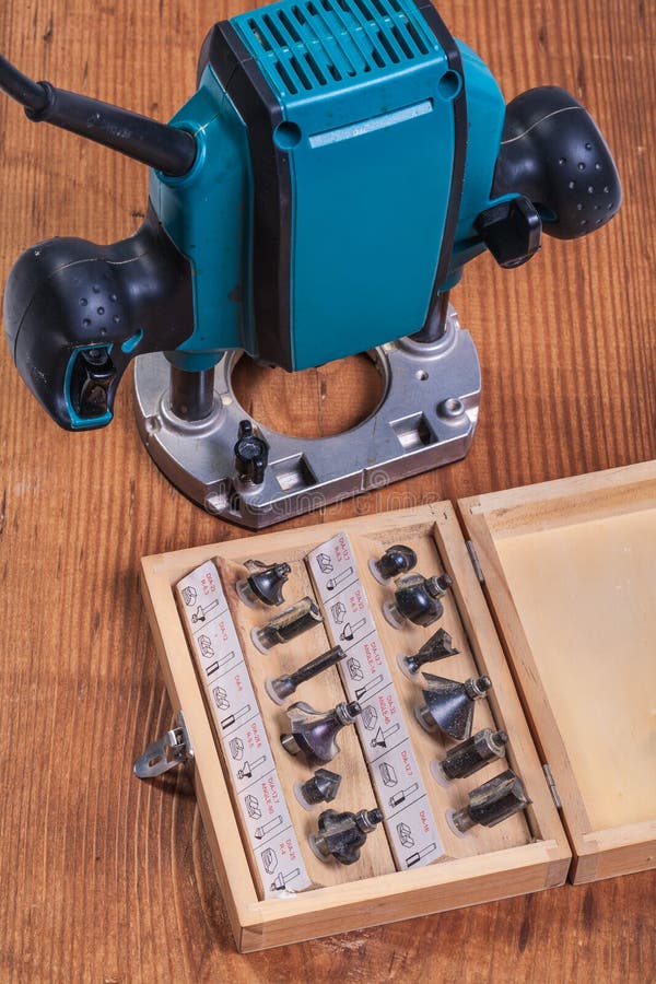 Woodworking Tools Set of Roundover Router Bits in Box and Plun Stock ...