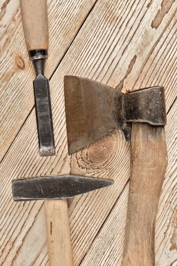 Woodworking Tools and Wood Background. Stock Photo - Image of bench ...