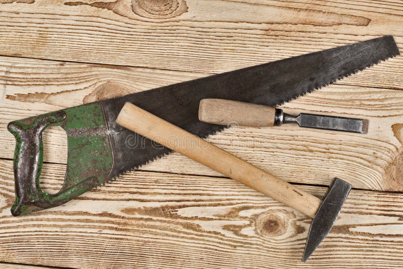Woodworking Tools and Wood Background Stock Photo - Image of tools ...
