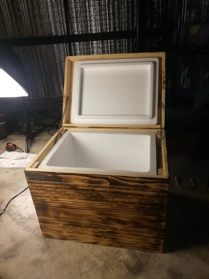 Woody Package of Cold Storage for Ice Bucket Stock Photo - Image of ...