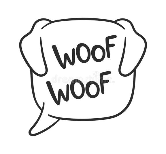Woof-woof Dog Speech Bubble Frame Stock Vector - Illustration of frame ...
