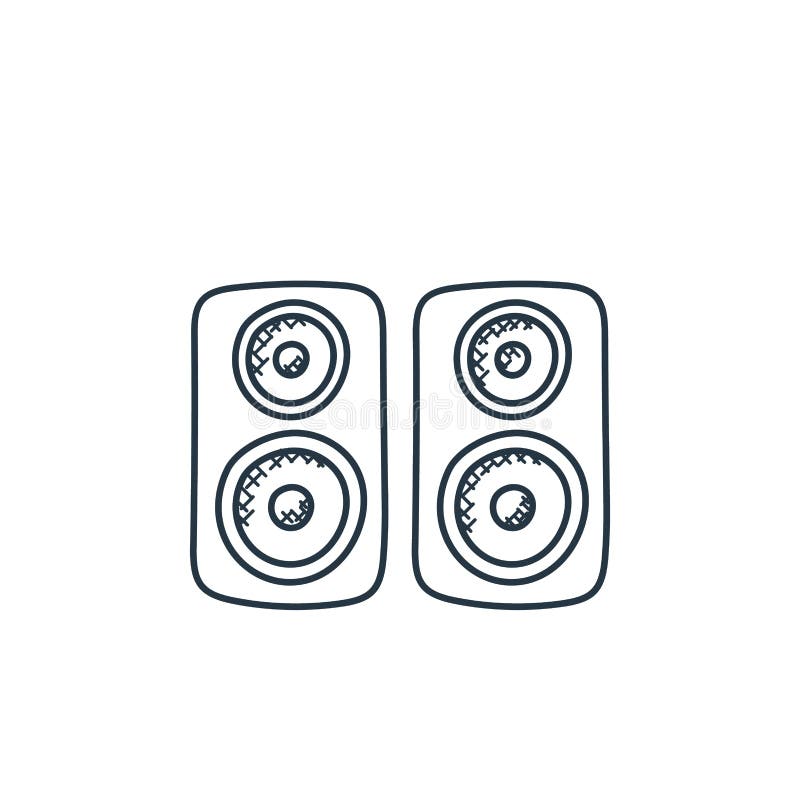 Woofer Icon Vector from Music Concept. Thin Line Illustration of Woofer ...