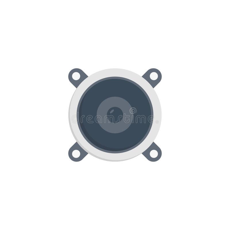Woofer Vector Flat Colour Icon Stock Vector - Illustration of speaker ...
