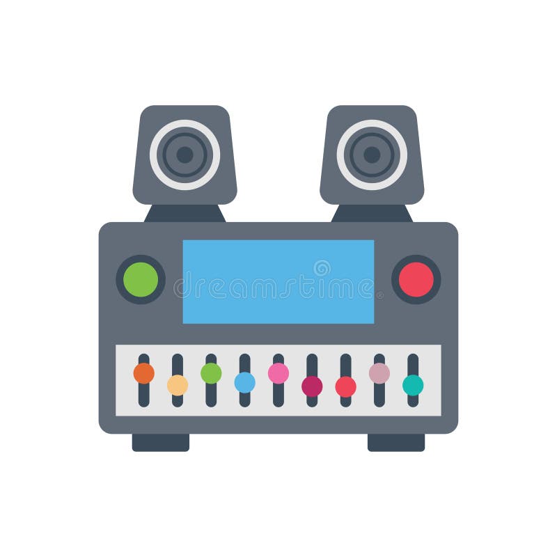 Woofer Vector Flat Color Icon Stock Vector - Illustration of icon, graphic: 198244635