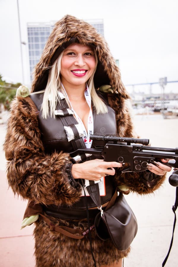 Wookie girl with gun editorial stock image. Image of character - 32580199