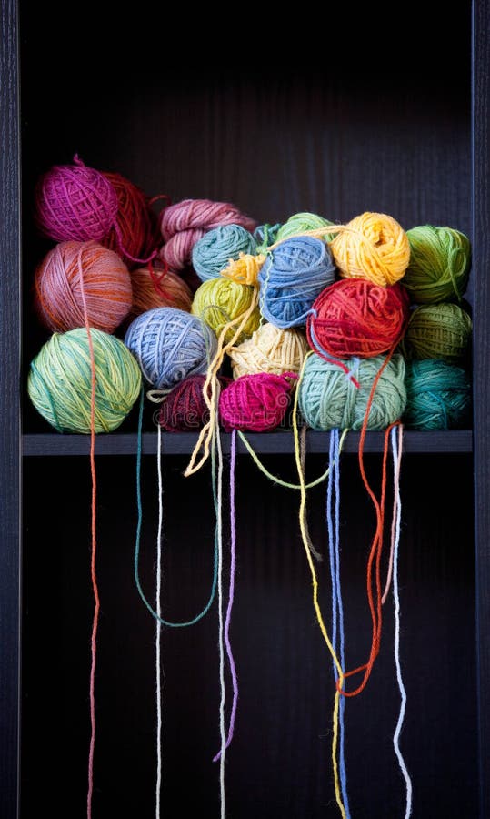 Wools and Yarns in Different Colors Stock Image - Image of cotton ...