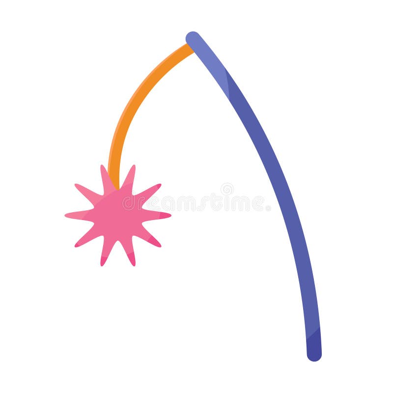 Wool Ball on String and Sticks Accessories Toy Stock Vector ...