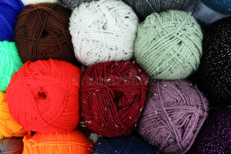 Wool Balls with Different Colours Stock Image - Image of material ...