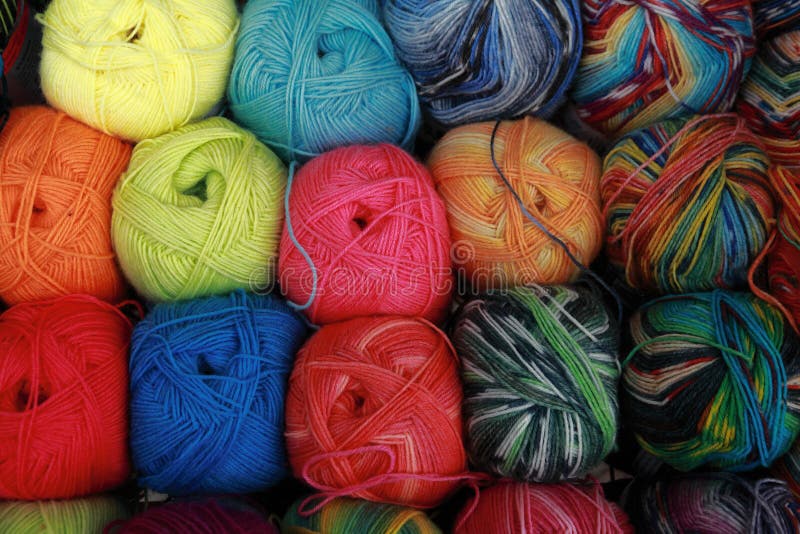 Wool Balls with Different Colours Stock Photo - Image of color ...