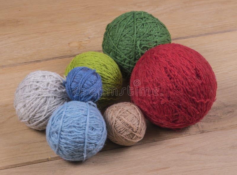 Wool balls stock photo. Image of handmade, clew, needle - 49635514