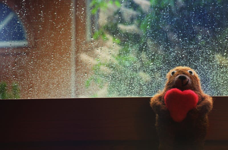 Heart as a rain drop stock photo. Image of drops, drop - 8183772