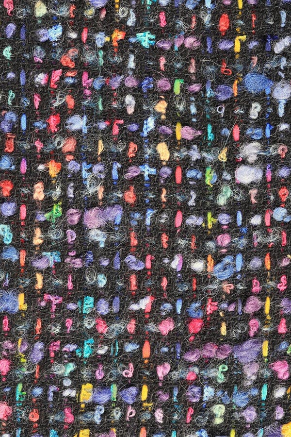 Wool Black with Colored Speckles Stock Photo - Image of colorful ...