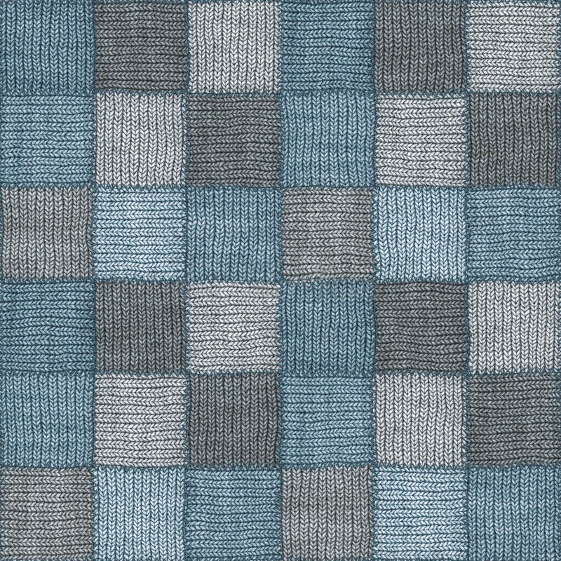 Wool Blanket Quilt Seamless Texture, Patchwork, 3d Illustration Stock ...
