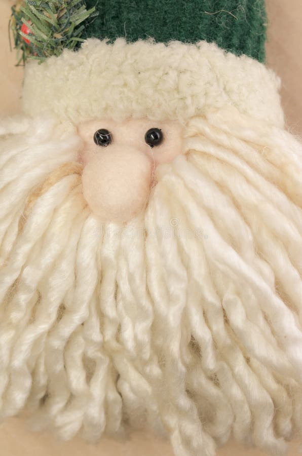 Wool Cloth Santa Claus Face Stock Photo - Image of little, beard: 46874410