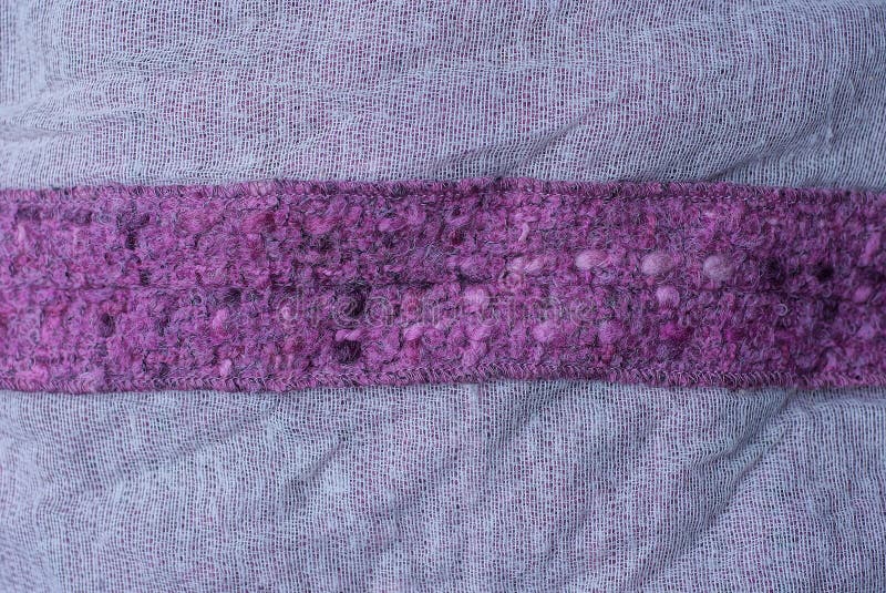 Wool Fabric Texture with a Wide Purple Stripe Seam Stock Photo - Image ...