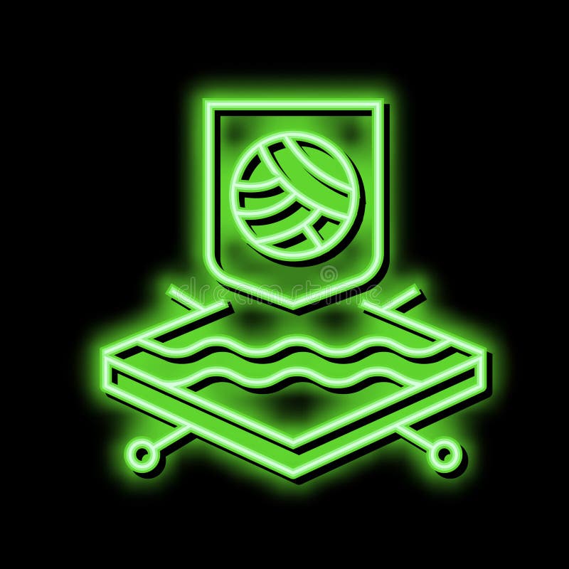 Wool Fabrics Properties Neon Glow Icon Illustration Stock Vector ...