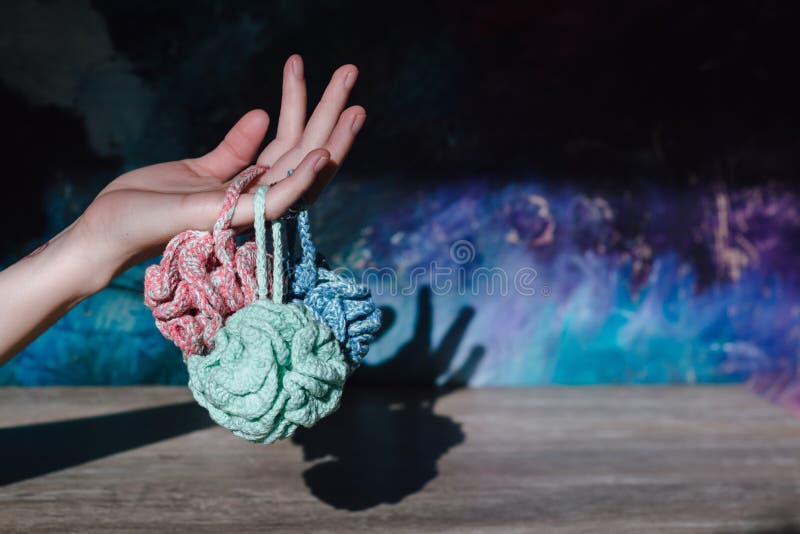 Wool Hand Made Craft Objects Stock Photo - Image of closeup, copy ...