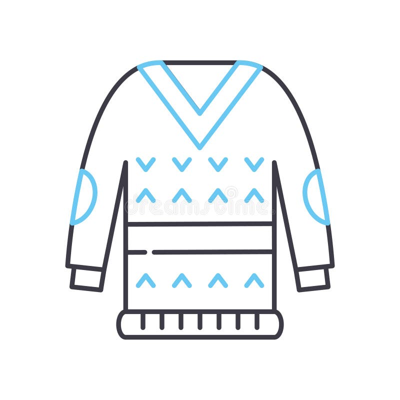 Wool Jacket Line Icon, Outline Symbol, Vector Illustration, Concept ...