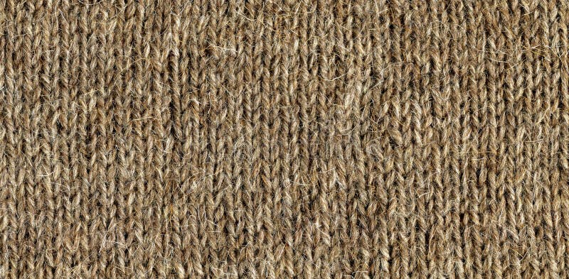 Wool in Knitted Fabric. Coarse Natural Wool, Natural Sheep Wool Color ...