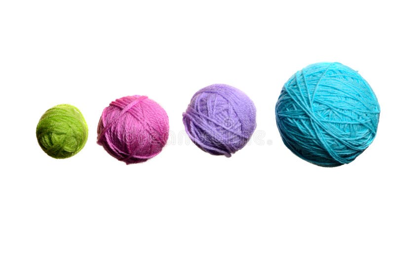 Wool Knitting on White Background Stock Photo - Image of handmade, coil ...