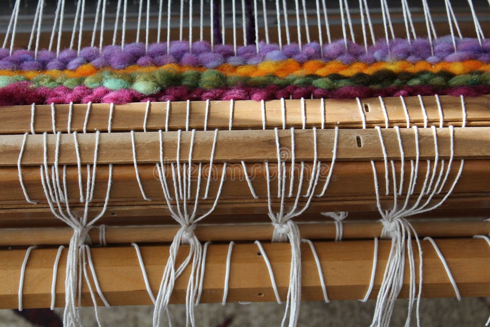 Wool Loom Weaving stock image. Image of felting, loom - 85118723
