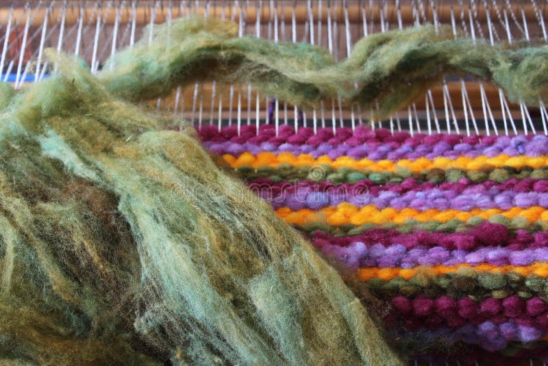 Wool Loom Weaving stock image. Image of farm, handmade - 85120251