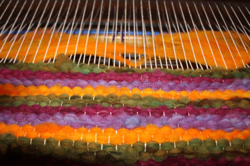 Wool Loom Weaving stock image. Image of animals, combing - 85143877