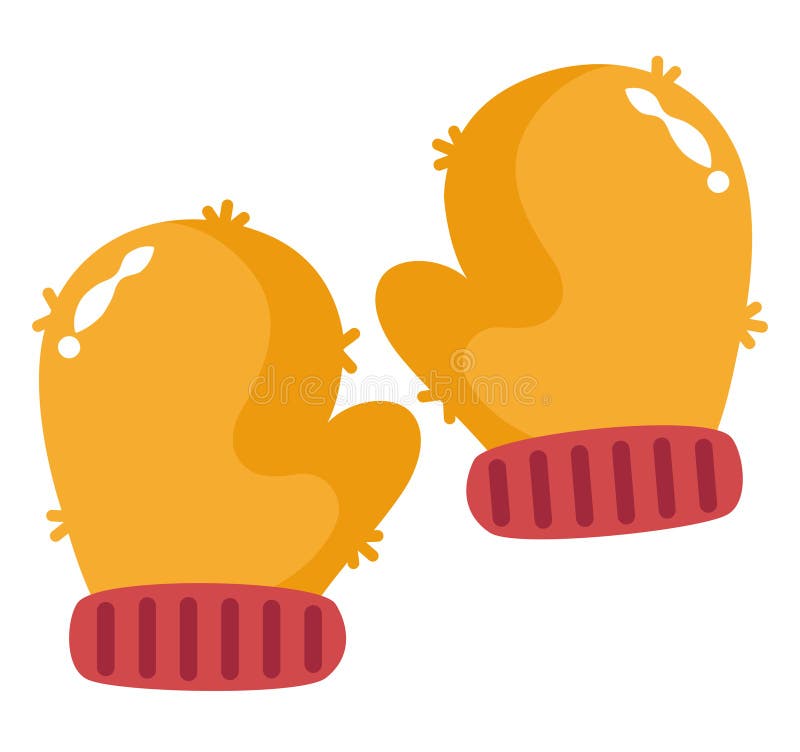 Wool Mittens Autumn Clothes Stock Illustration - Illustration of cozy ...