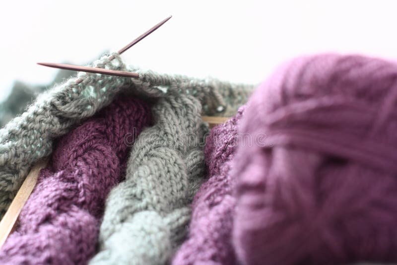 Wool with needles stock image. Image of needlework, retro - 47437439