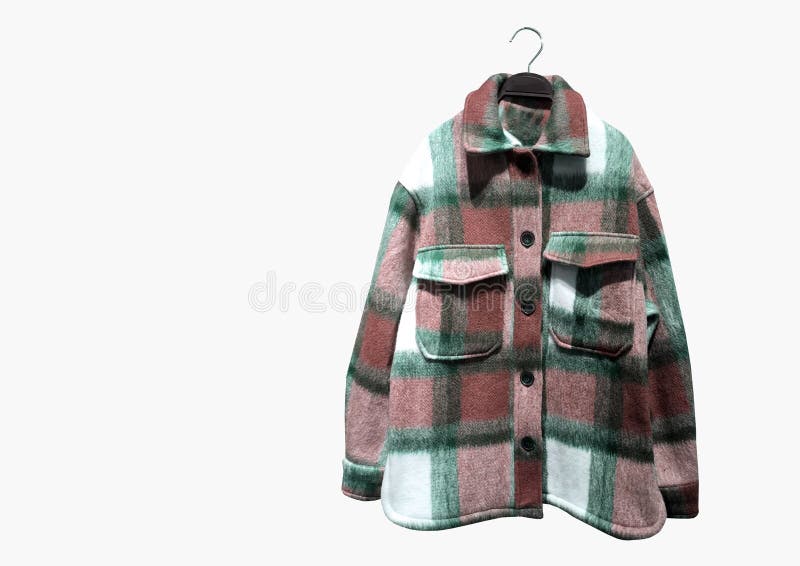 Wool Plaid Plaid Overshirt. Rendy Clothes Stock Image - Image of casual ...