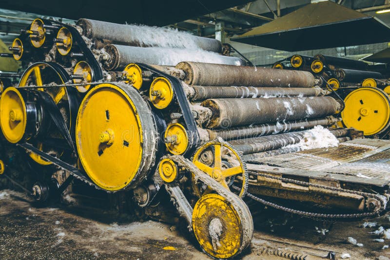 Wool Production Factory Machine Stock Photo - Image of texture, pillow ...