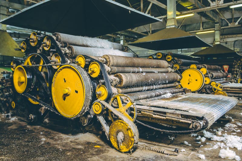 Wool Production Factory Machine Stock Image - Image of synthetic ...