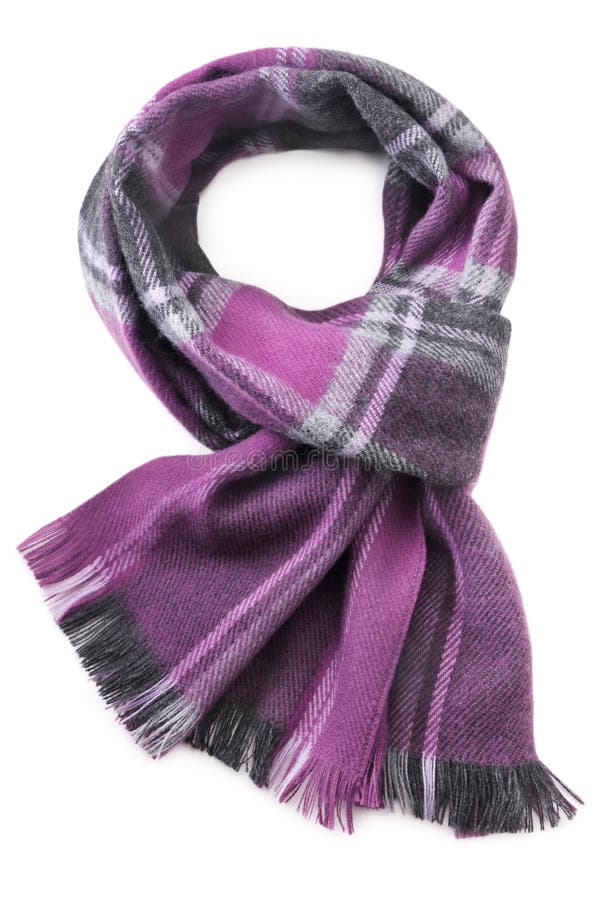 Violet Knit Scarf and Gloves Stock Image - Image of white, autumn: 11885551
